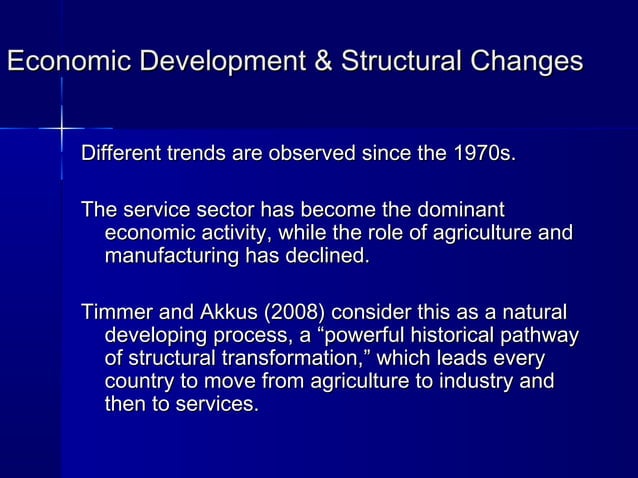 Economic development & structural changes | PPT | Economy | Business ...
