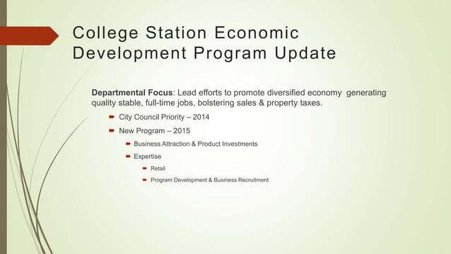 Economic Development Update | PPTX