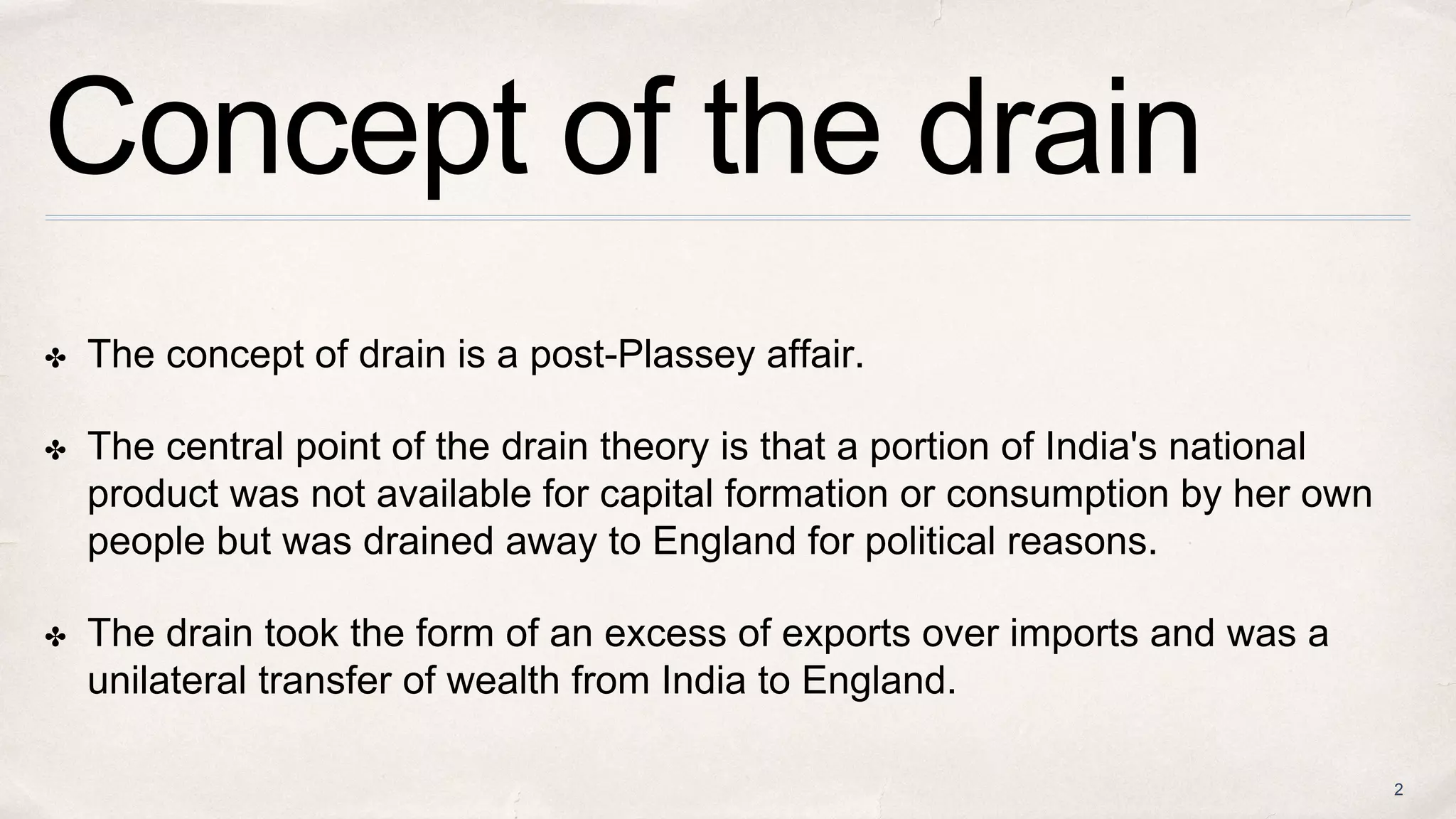 Economic drain in India | PPTX