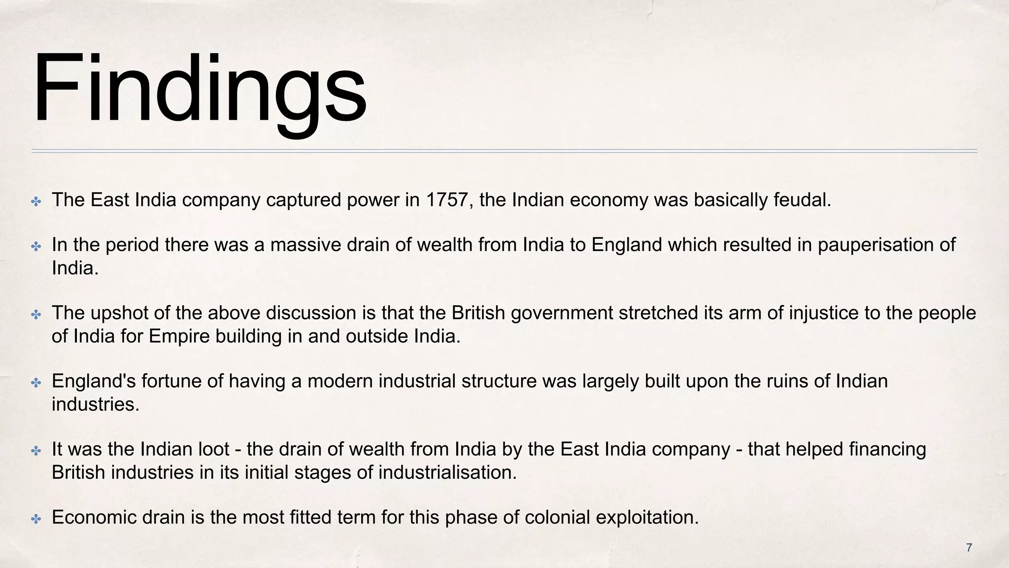 Economic drain in India | PPTX