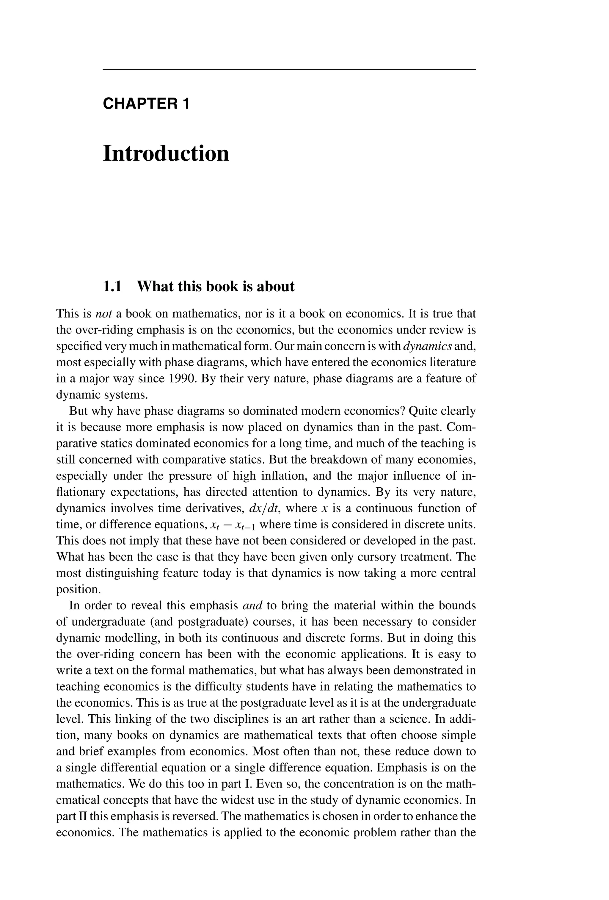 Economic Dynamics-Phase Diagrams and their Application | PDF