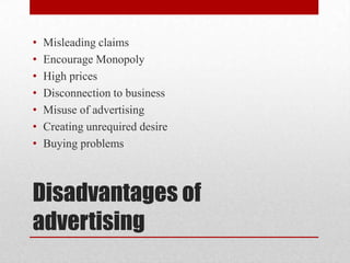 Economic effects of advertising | PPTX