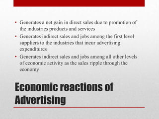 Economic effects of advertising | PPTX