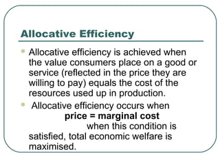 Economic Efficiency Examples