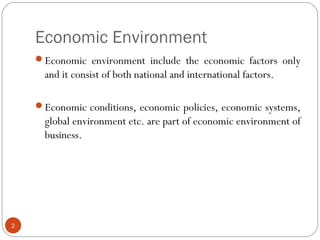 Economic environment | PPT