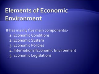 Economic environment | PPT