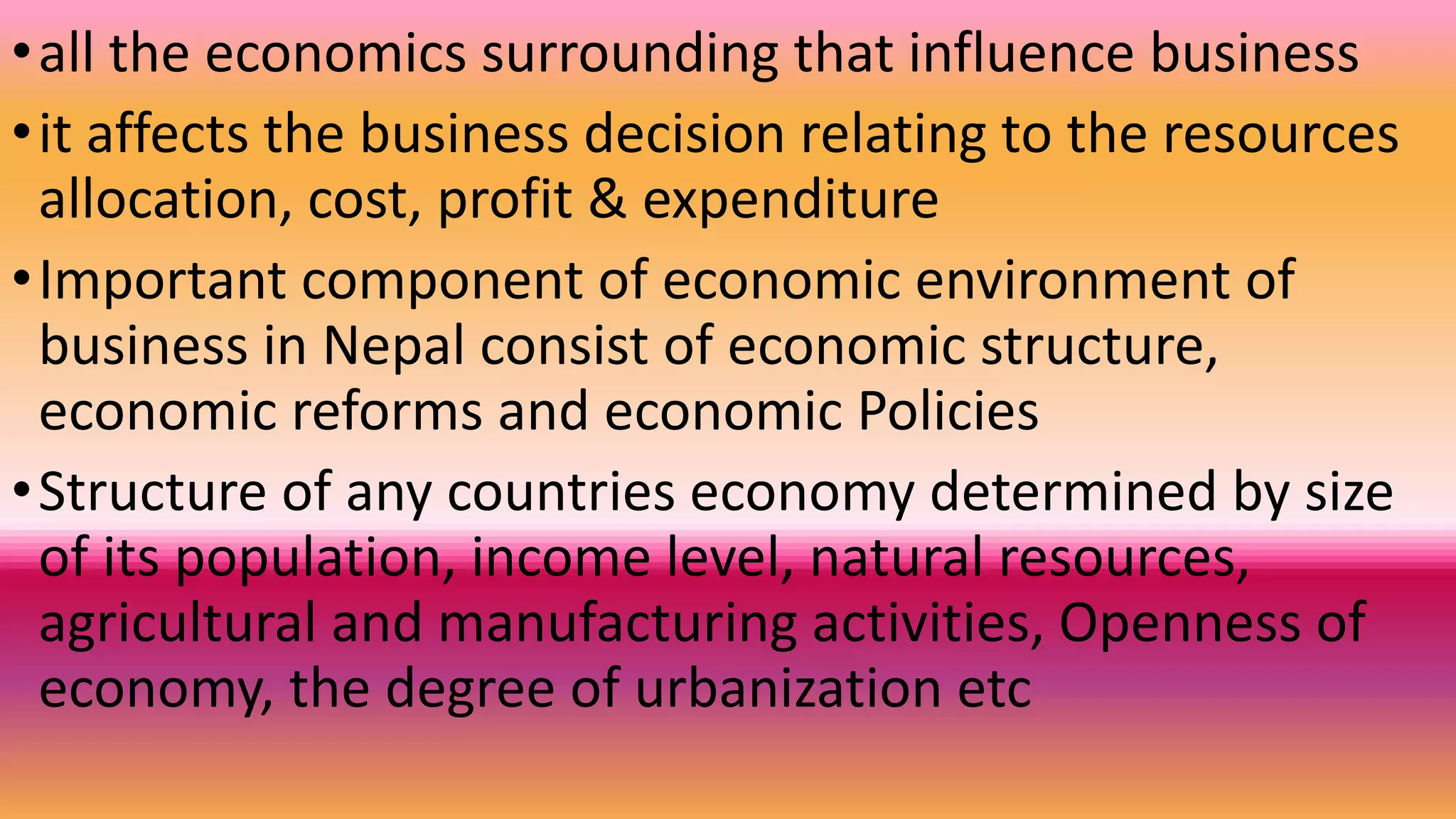 Economic environment | PPT