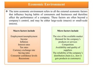 Economic environment | PPT