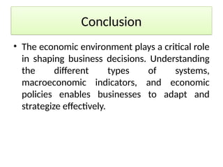 Economic Environment for business 2 the next step | PPTX