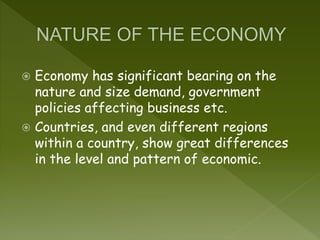 Economic environment and nature of economic and its polices | PPT