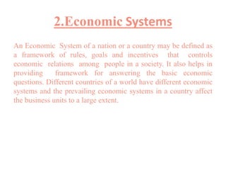 Economic environment & structural changes in economy | PPT