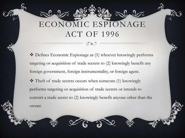 Economic espionage | PPTX