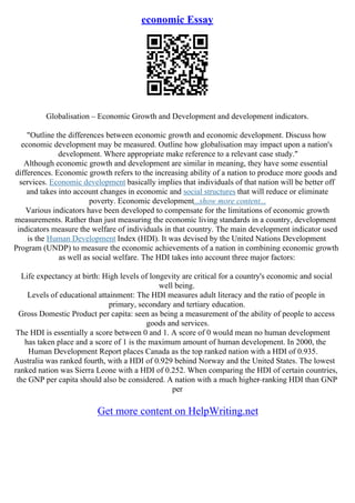 Economic Essay | PDF