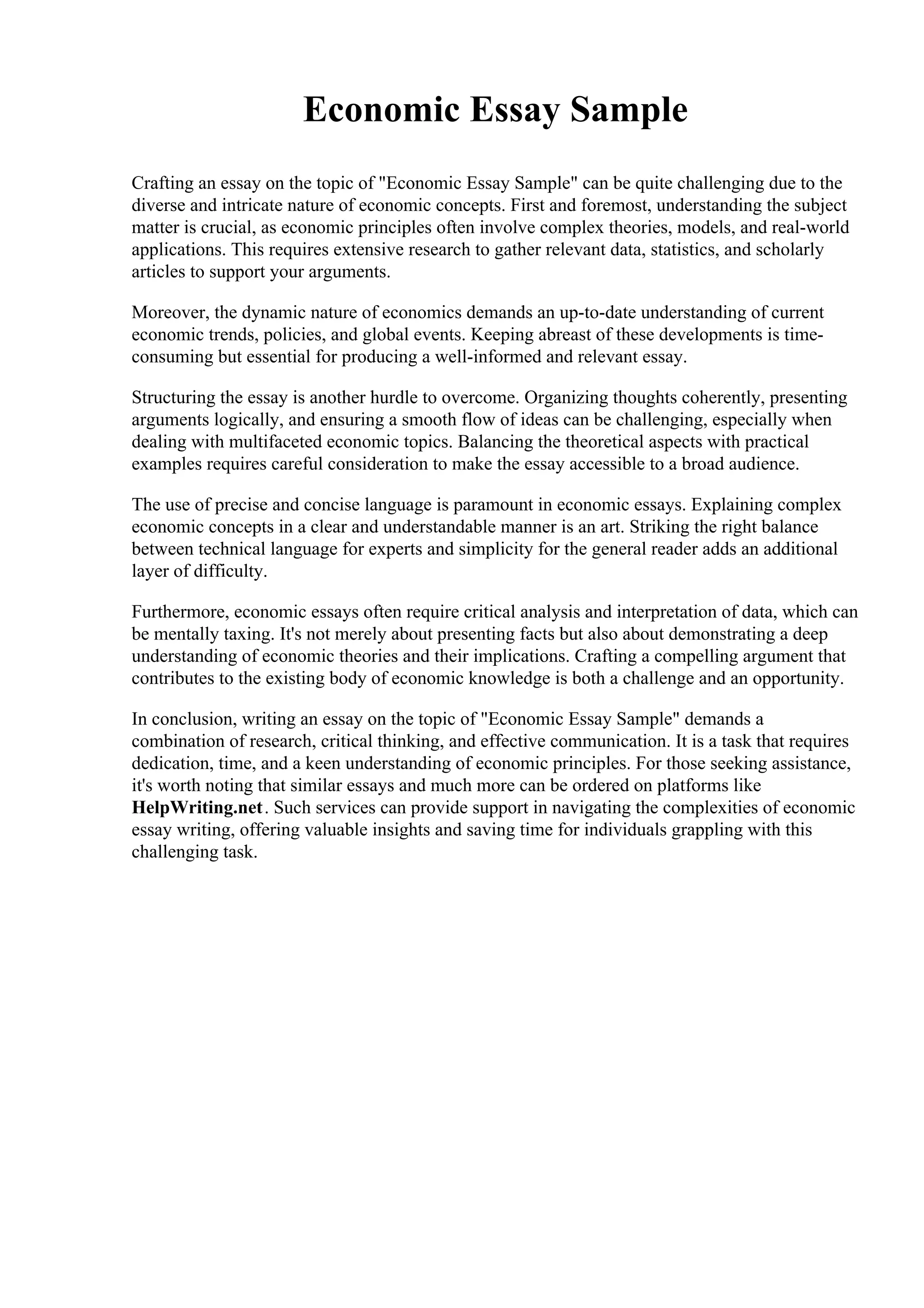 Economic Essay Sample.pdf