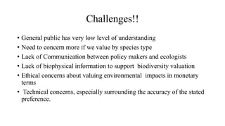 Economic valauation of endangered species | PPTX