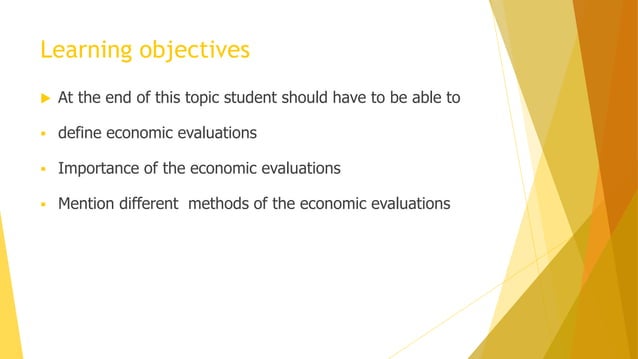 Economic Evaluations Health Economics Presentation Pptx