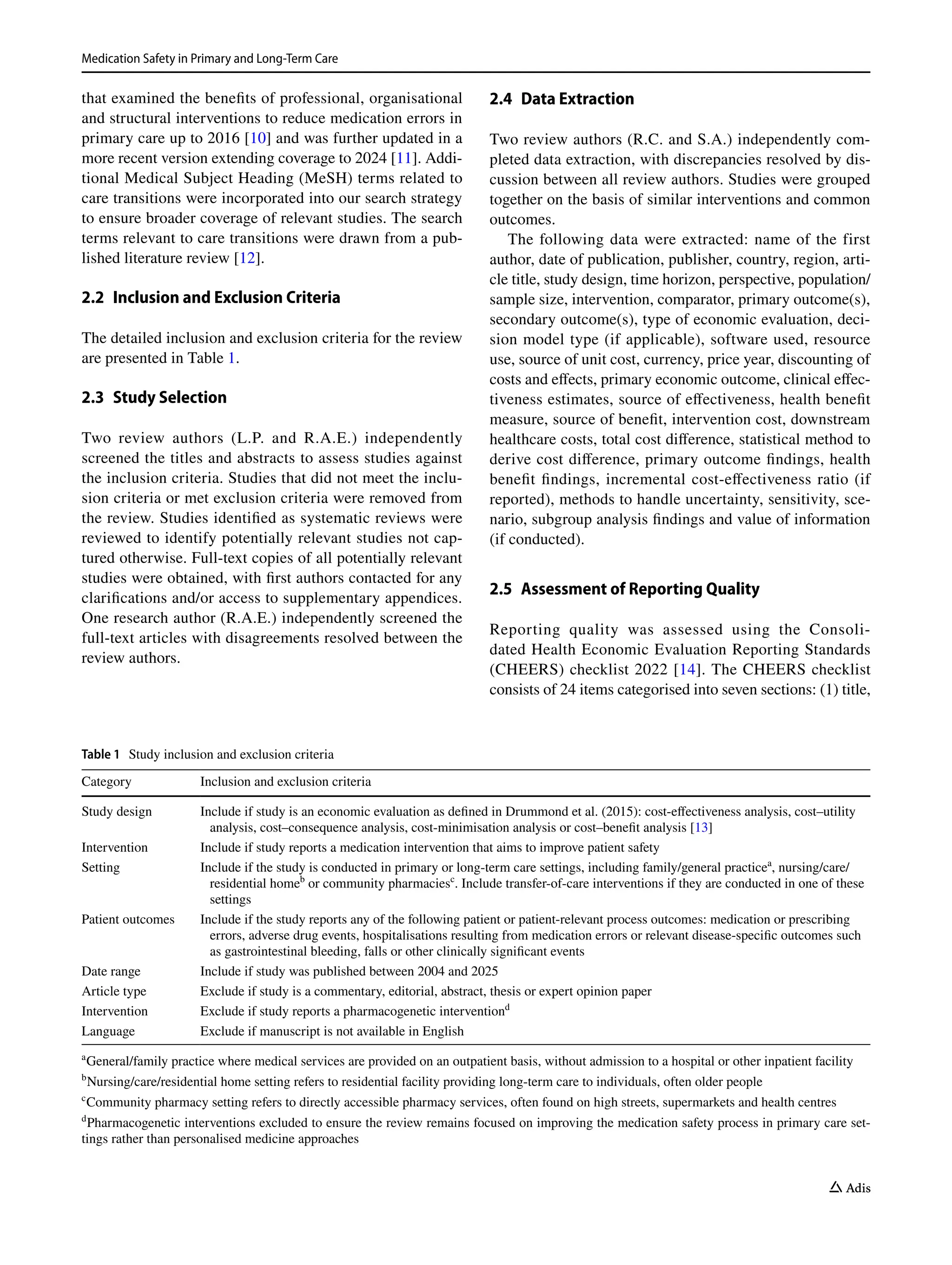 Economic Evaluations of Medication Safety Interventions in Primary and ...