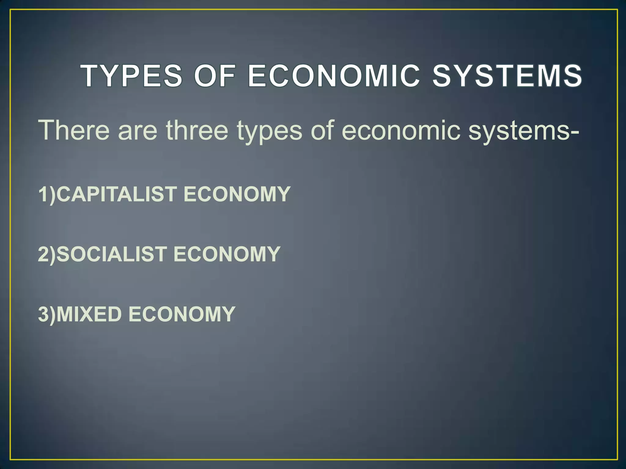 Economic System | PPTX