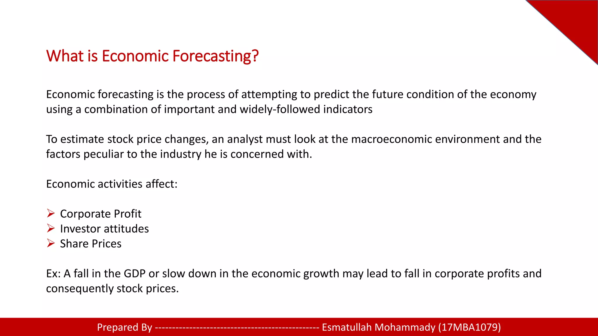 Economic forecasting Techniques | PPTX Economic forecasting Techniques | PPTX