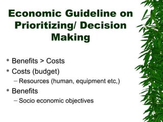 Economic framework to guide research priorities | PPT