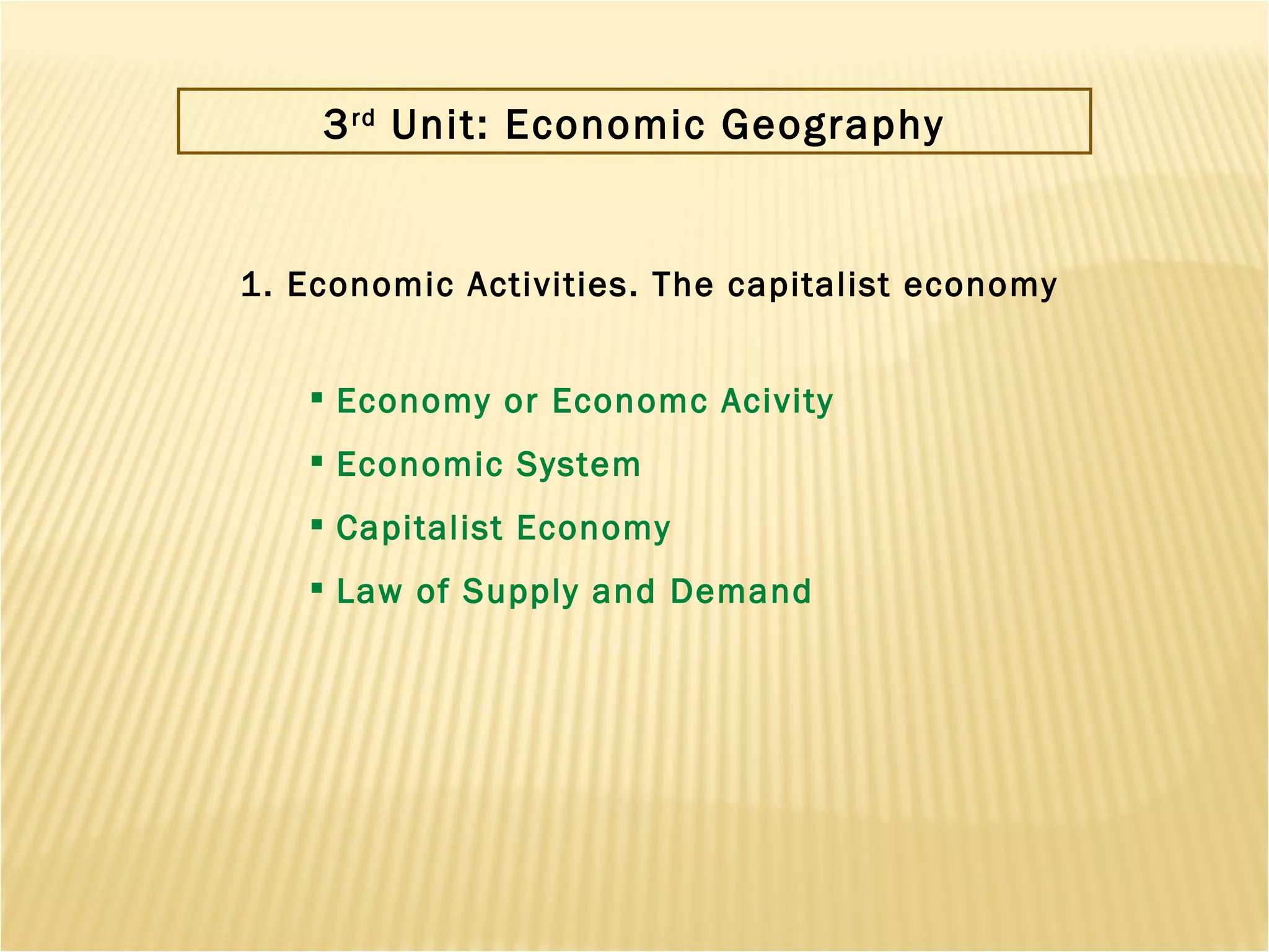 Economic Geography | PPT