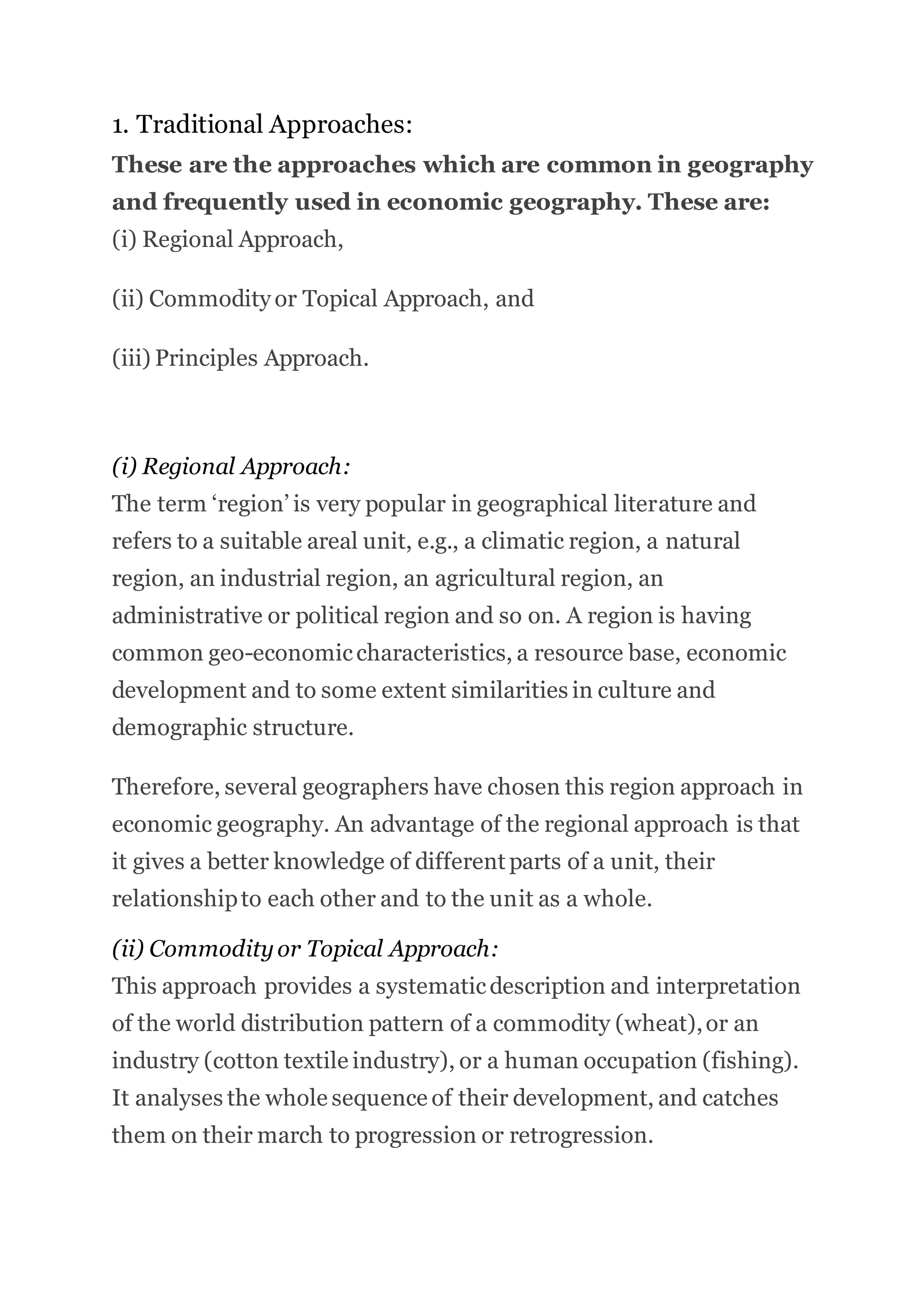 Introduction to Economic geography | DOCX