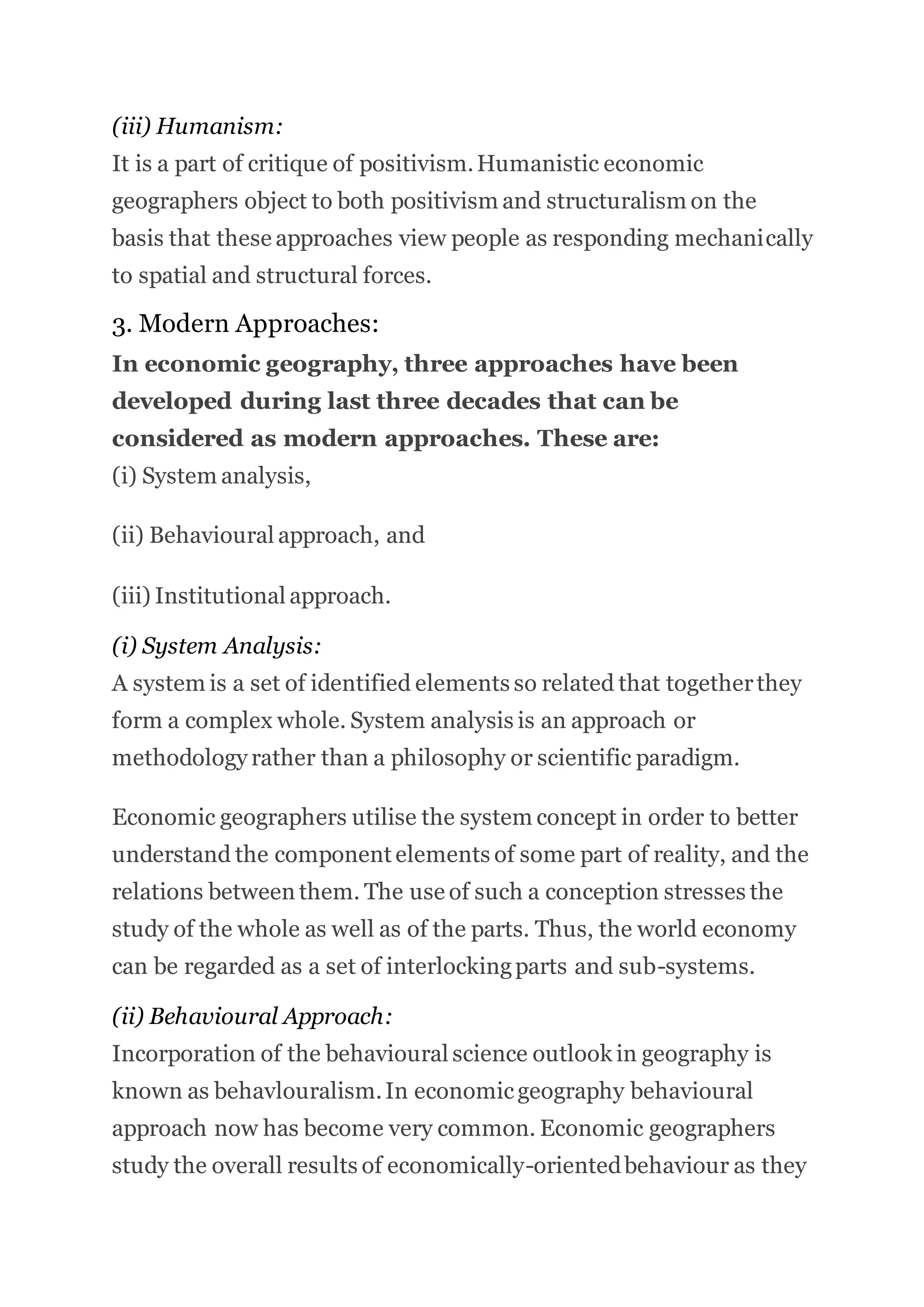 Introduction to Economic geography | DOCX