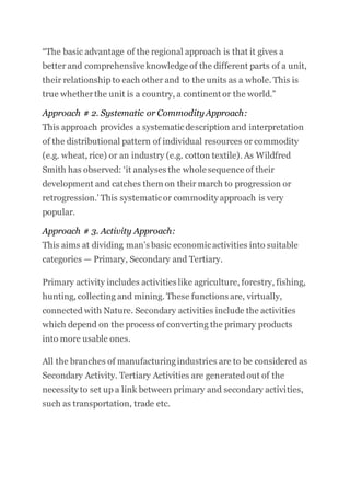 Introduction to Economic geography | DOCX
