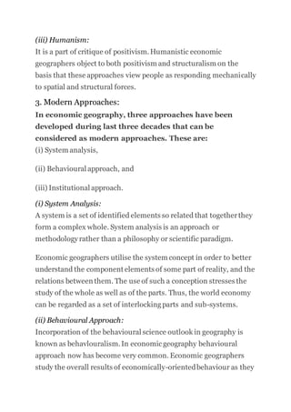 Introduction to Economic geography | DOCX
