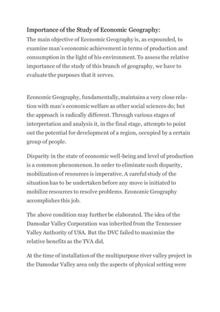 Introduction to Economic geography | DOCX