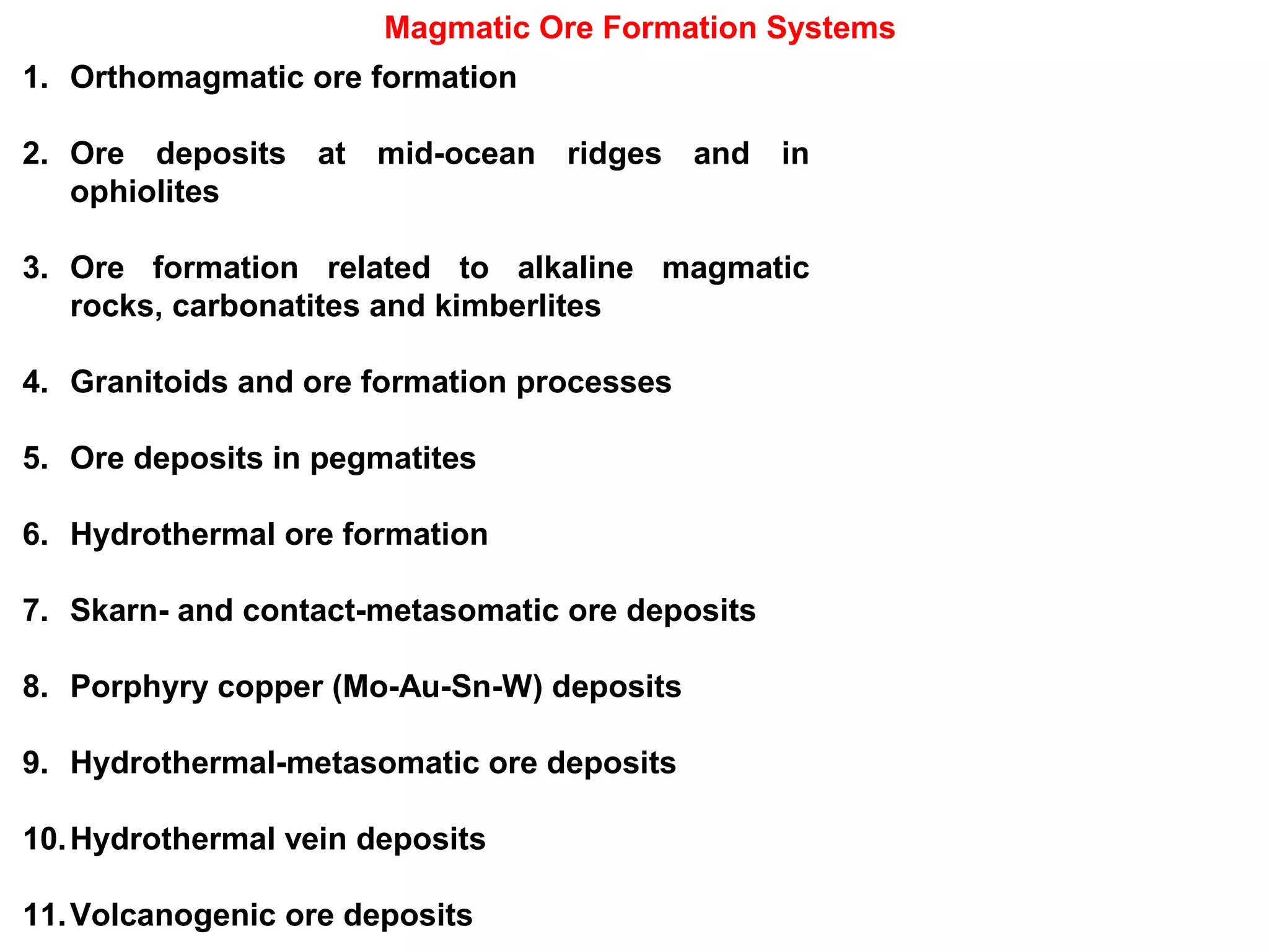 Economic geology - Magmatic ore deposits_1 | PPT