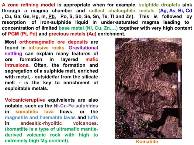 Economic geology - Magmatic ore deposits_1 | PPT | Geology | Science