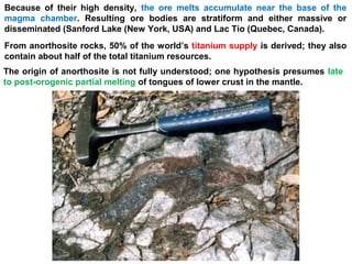 Economic geology - Magmatic ore deposits_1 | PPT