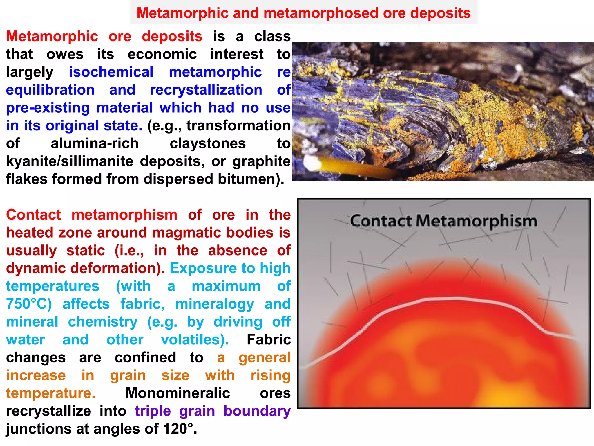 Economic geology - Metamorphic ore deposits | PPT