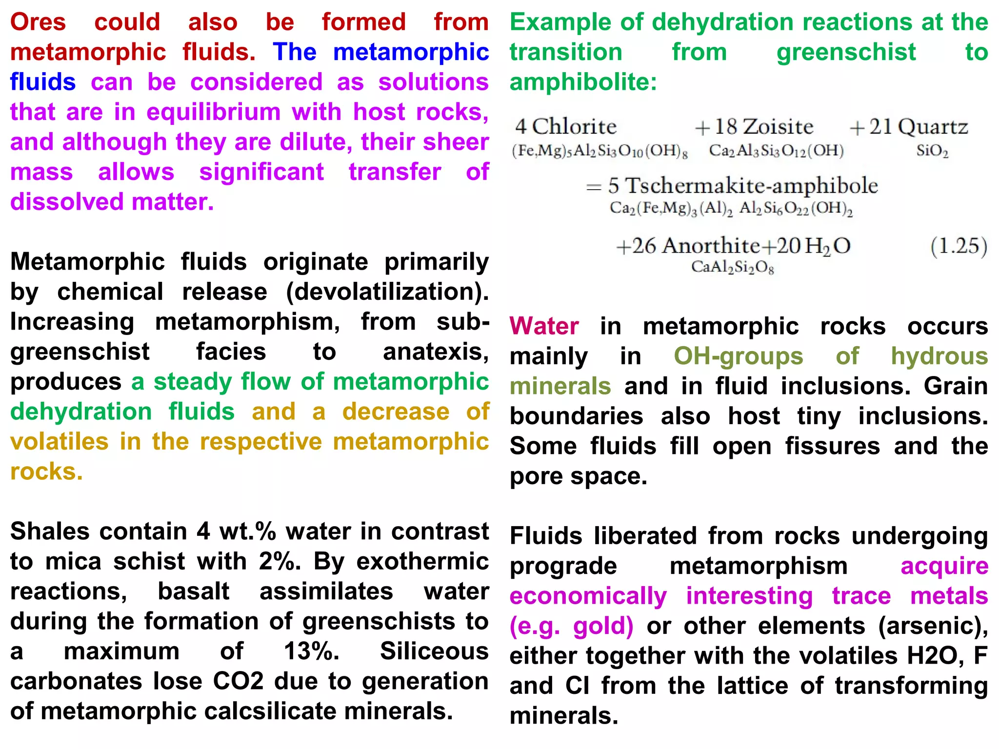 Economic geology - Metamorphic ore deposits | PPT