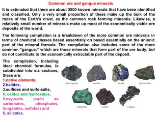 Economic geology - Mineral resources | PPT