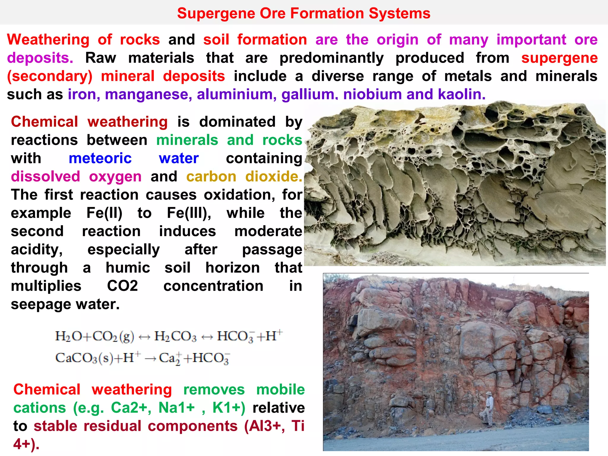 Economic geology - Supergene ore deposits | PPT