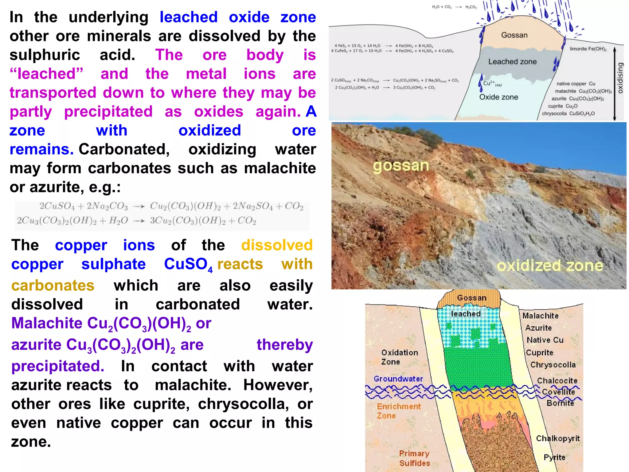 Economic geology - Supergene ore deposits | PPT
