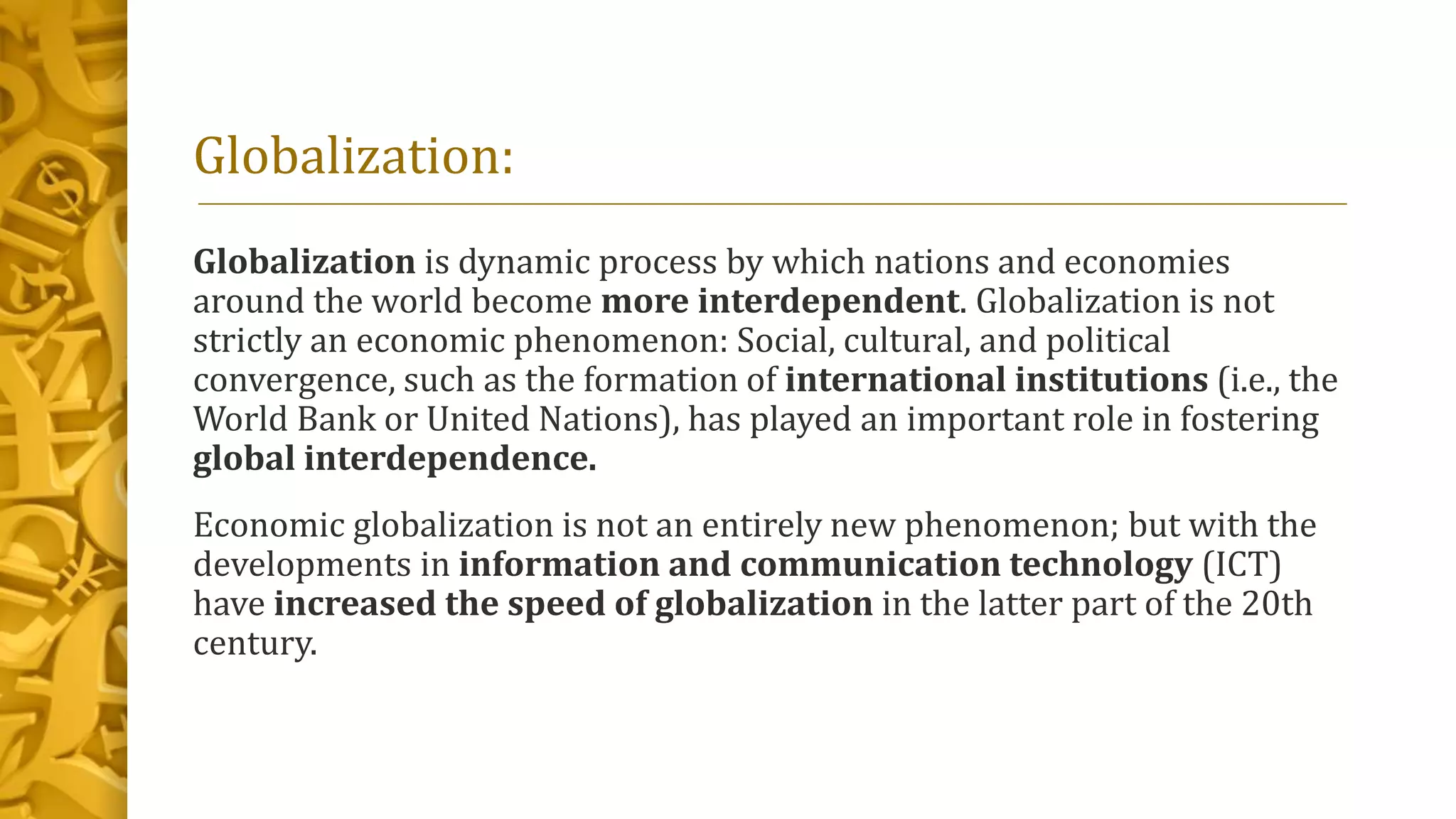 Economic Globalization | PPTX