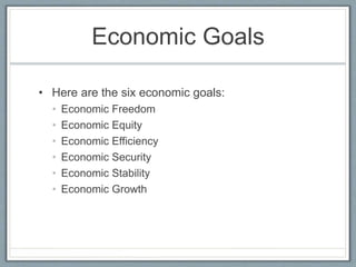 Economic goals | PPT
