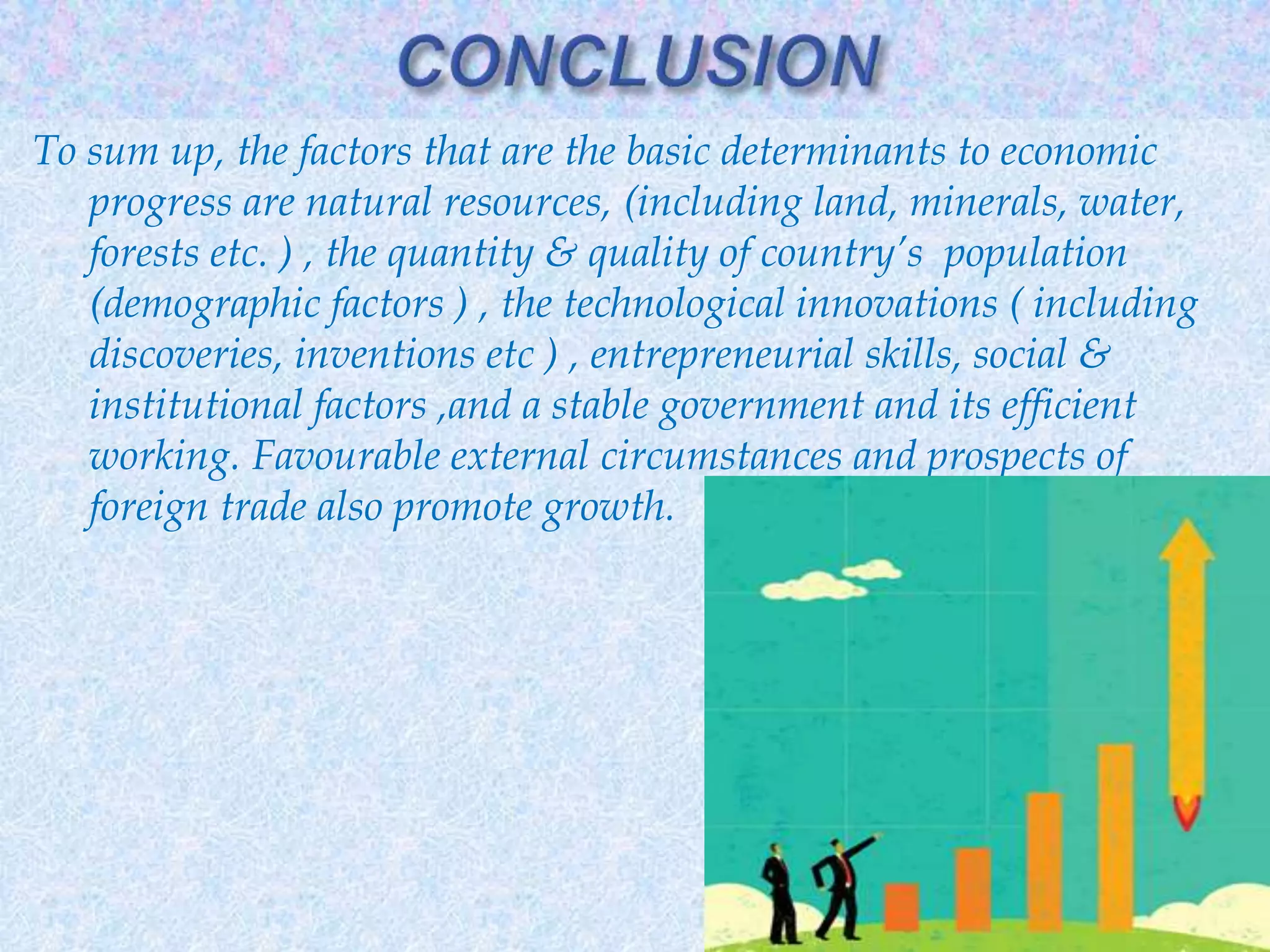 Economic growth & factors affecting economic growth | PPTX