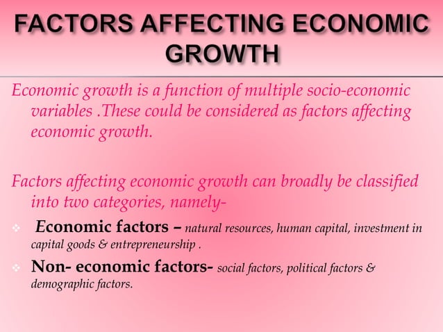 Economic growth & factors affecting economic growth | PPTX | Economy ...