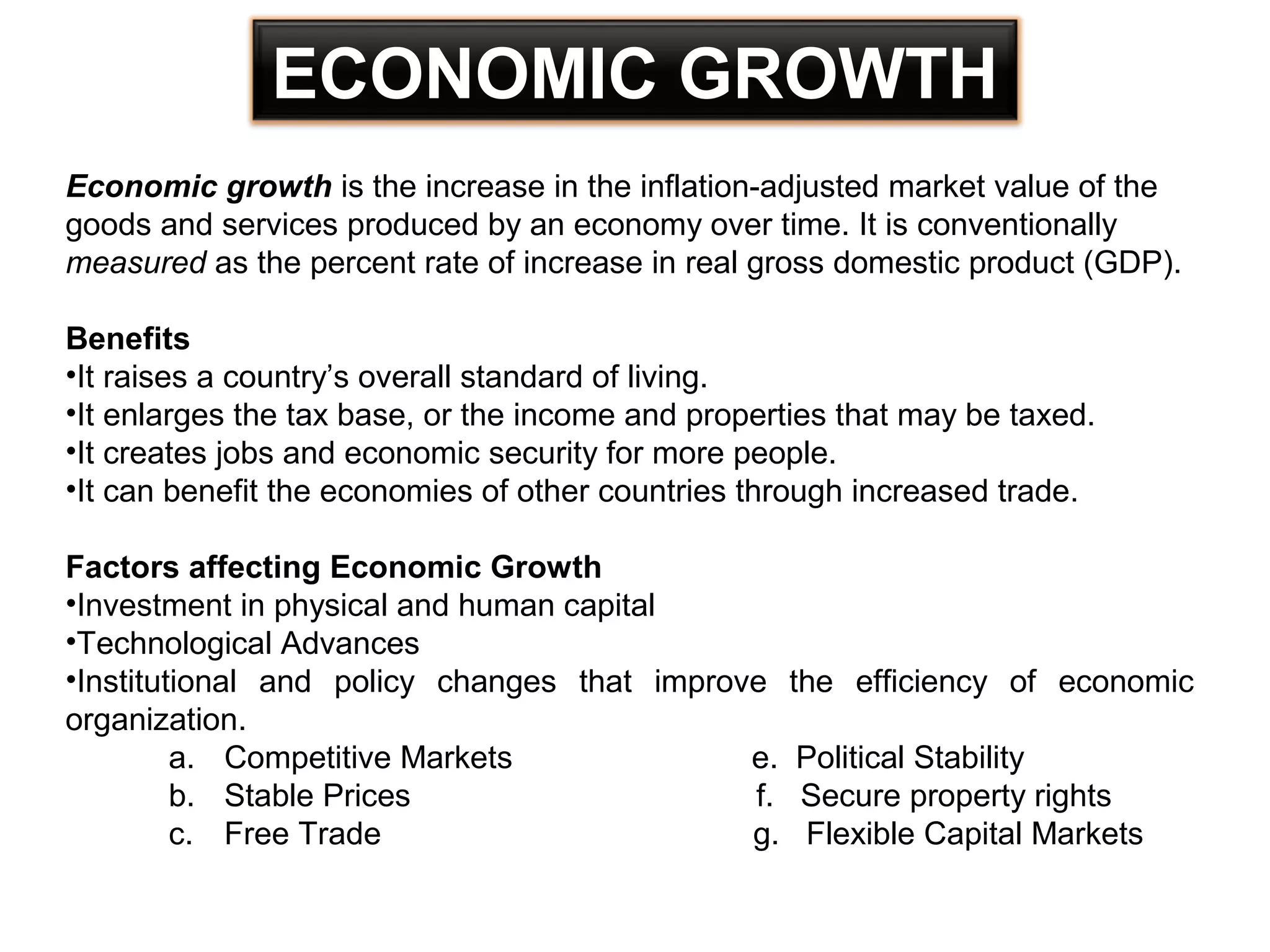 Economic growth | PPT