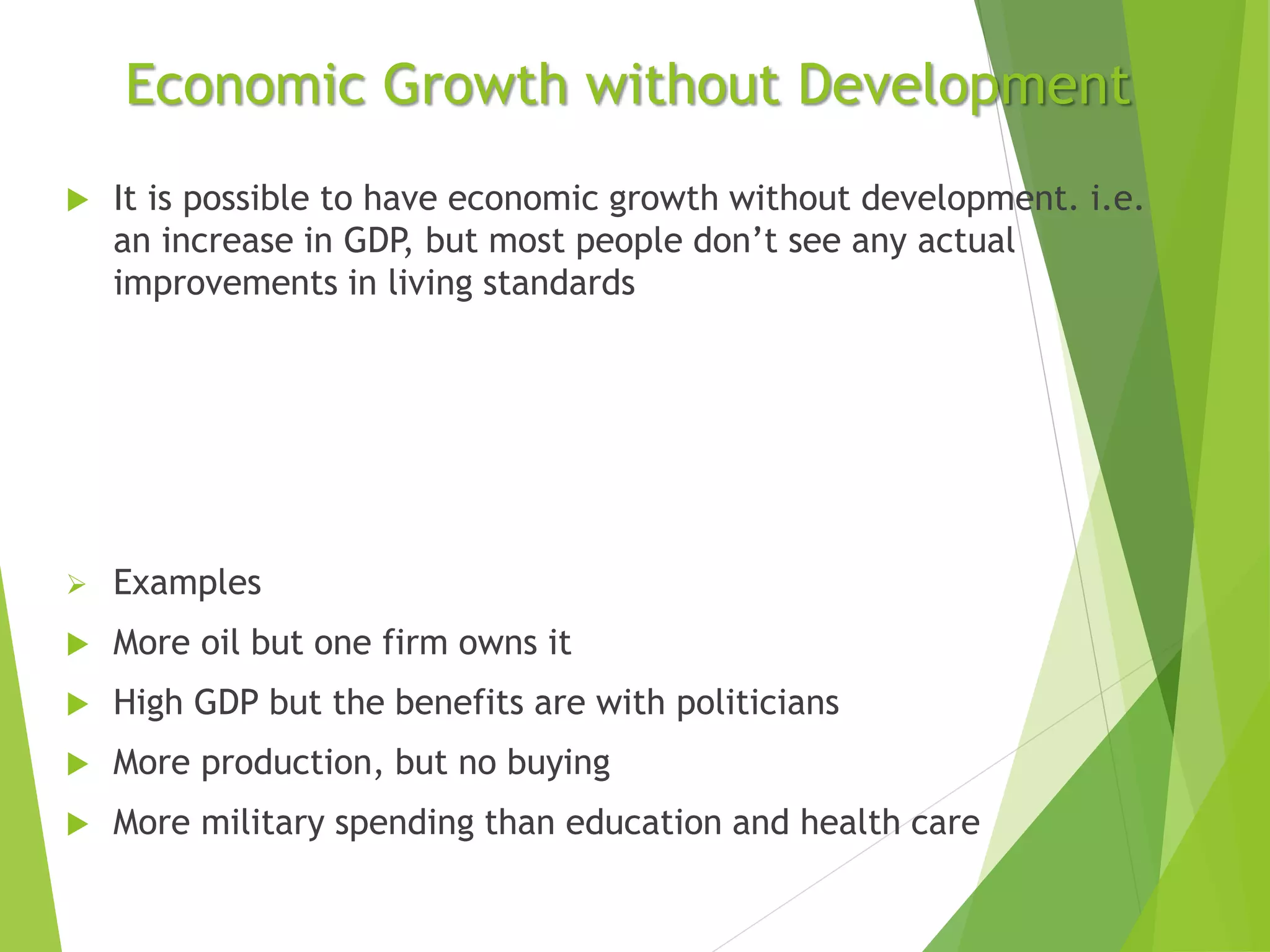 Economic growth and developement | PPTX