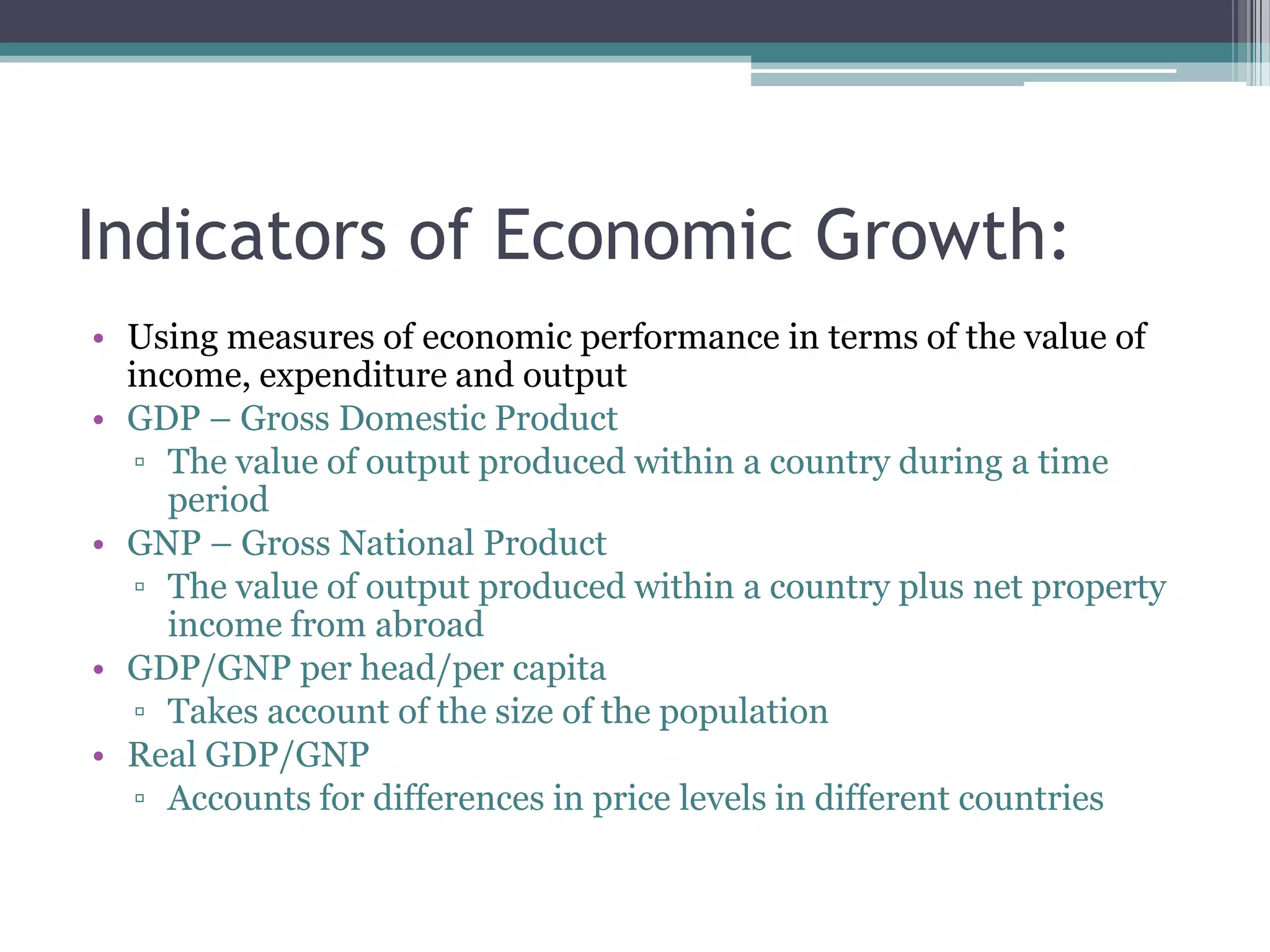 Economic growth and development | PPTX