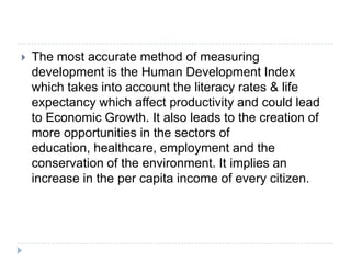Economic growth and economic development | PPTX