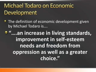 Economic growth and economic development and the differences | PPTX
