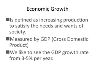 Measuring Economic Growth and GDP | PPTX