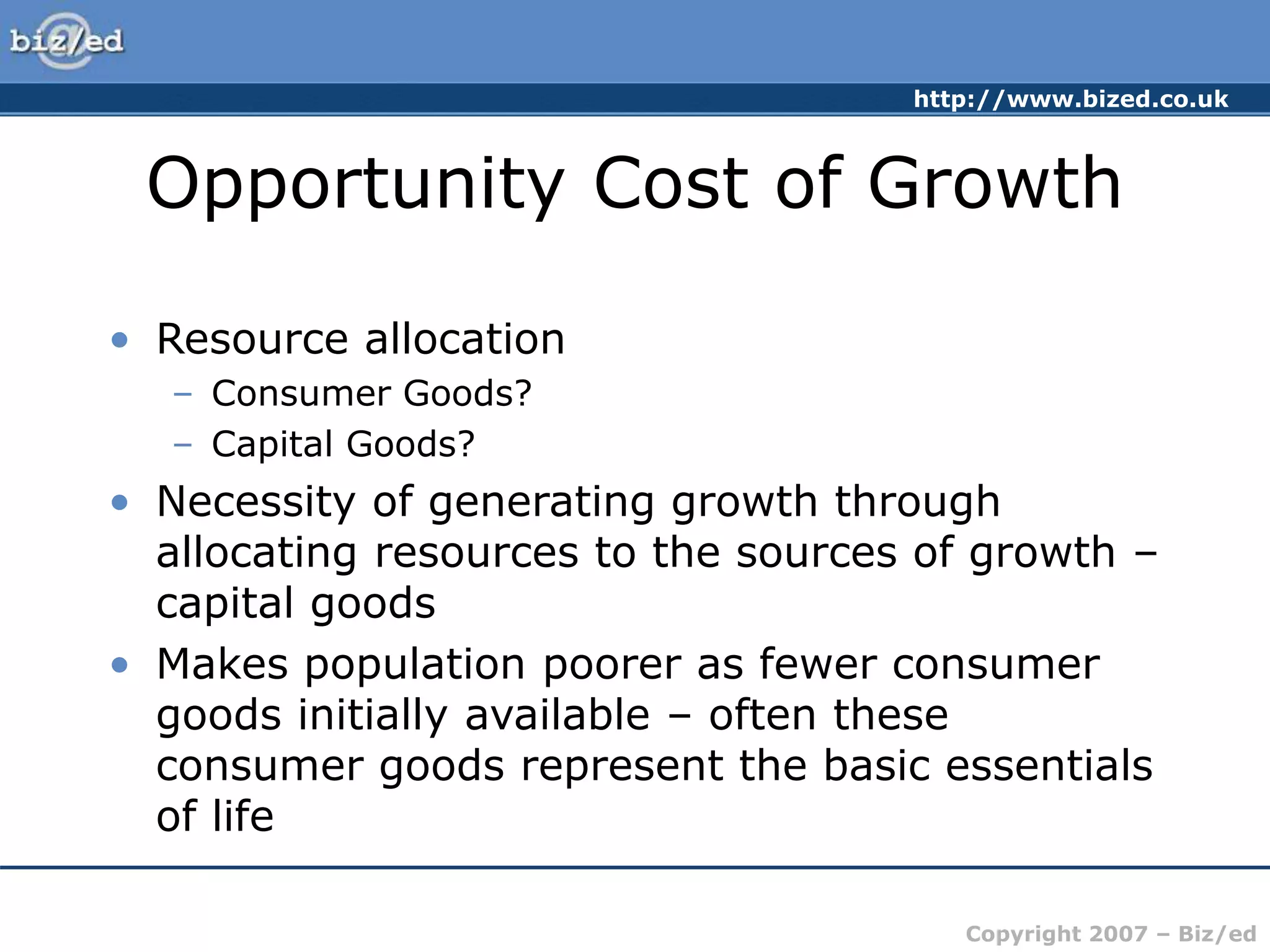 Economic growth cost - benefits.ppt