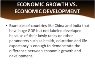 Economic Growth and Development | PPTX